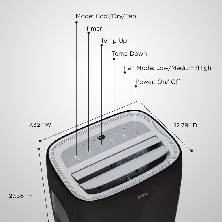 TCL 8,000 BTU Portable Air Conditioner; White, 58% OFF