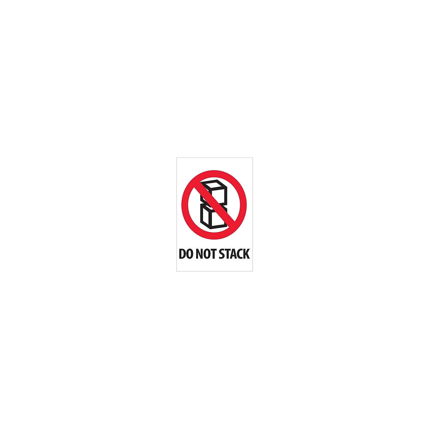 Tape Logic Labels "Do Not Stack" 4 x 6" Red/White/Black 500/Roll ...