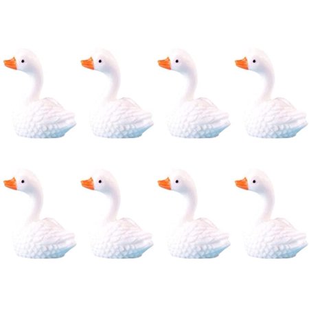 8pcs Mini Goose Figurine Miniature Farm Animals Model Fairy Garden Moss ...