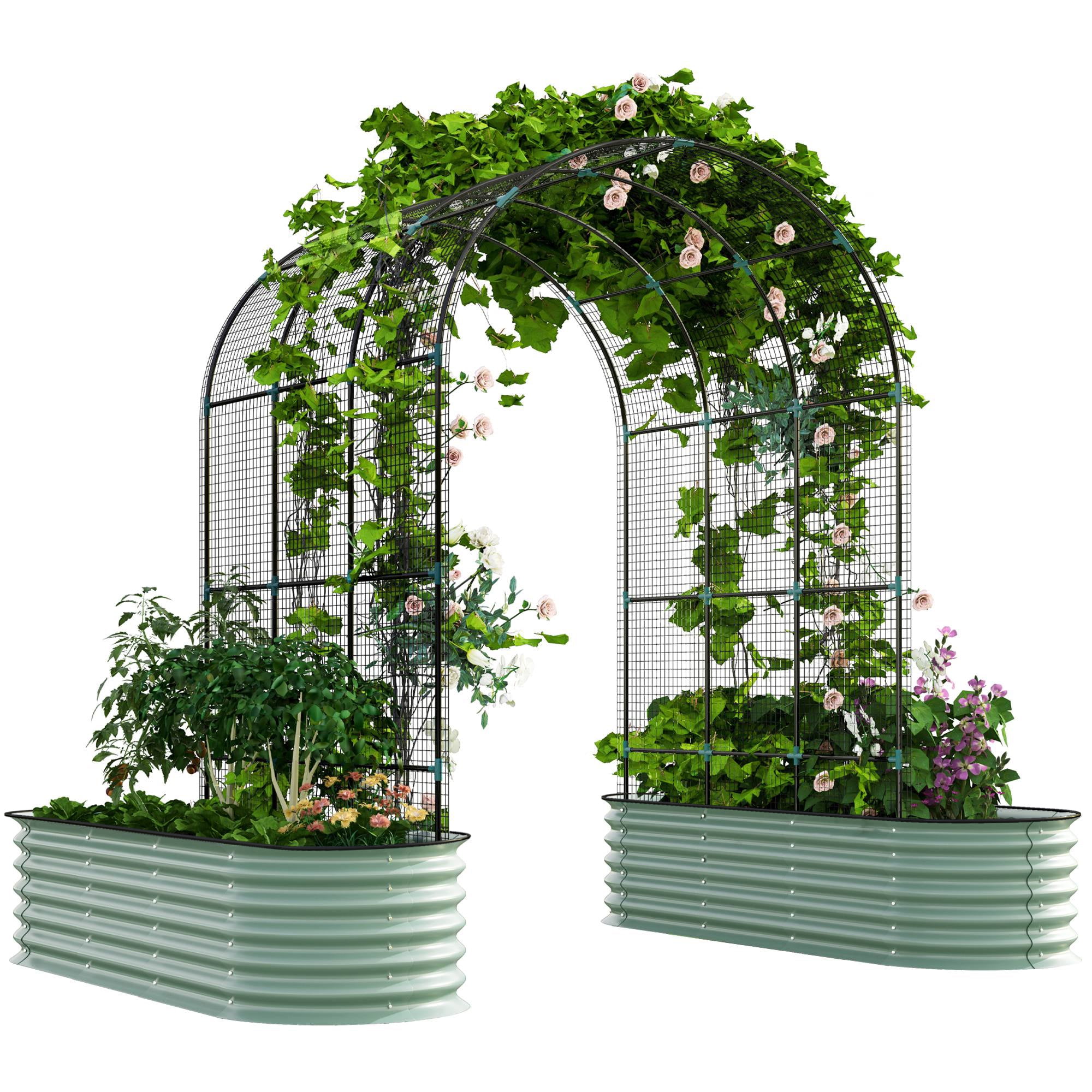 Click here for Outsunny Galvanized Raised Garden Beds With Arch T... prices