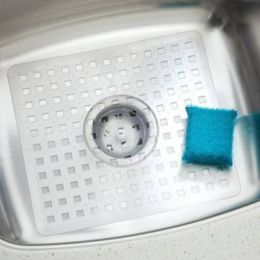 2 Pack Kitchen Sink Mat Drain Pad Protector 10" x 12" Non-Slip Rubber ...