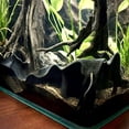 Aquarium Terrarium Corner Underground Cave Charcoal 7.5"x7.5"x4" Faux ...