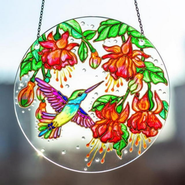 Window Hangings, 12" Round Suncatchers Panels for Windows, Home Wall ...
