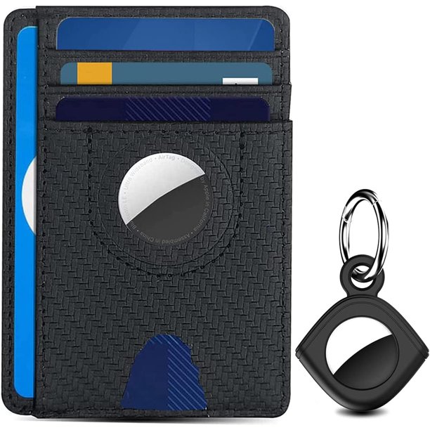 Wallet Airtag Wallet Holder with Airtags Case Key Ring, Smart Air Tag ...