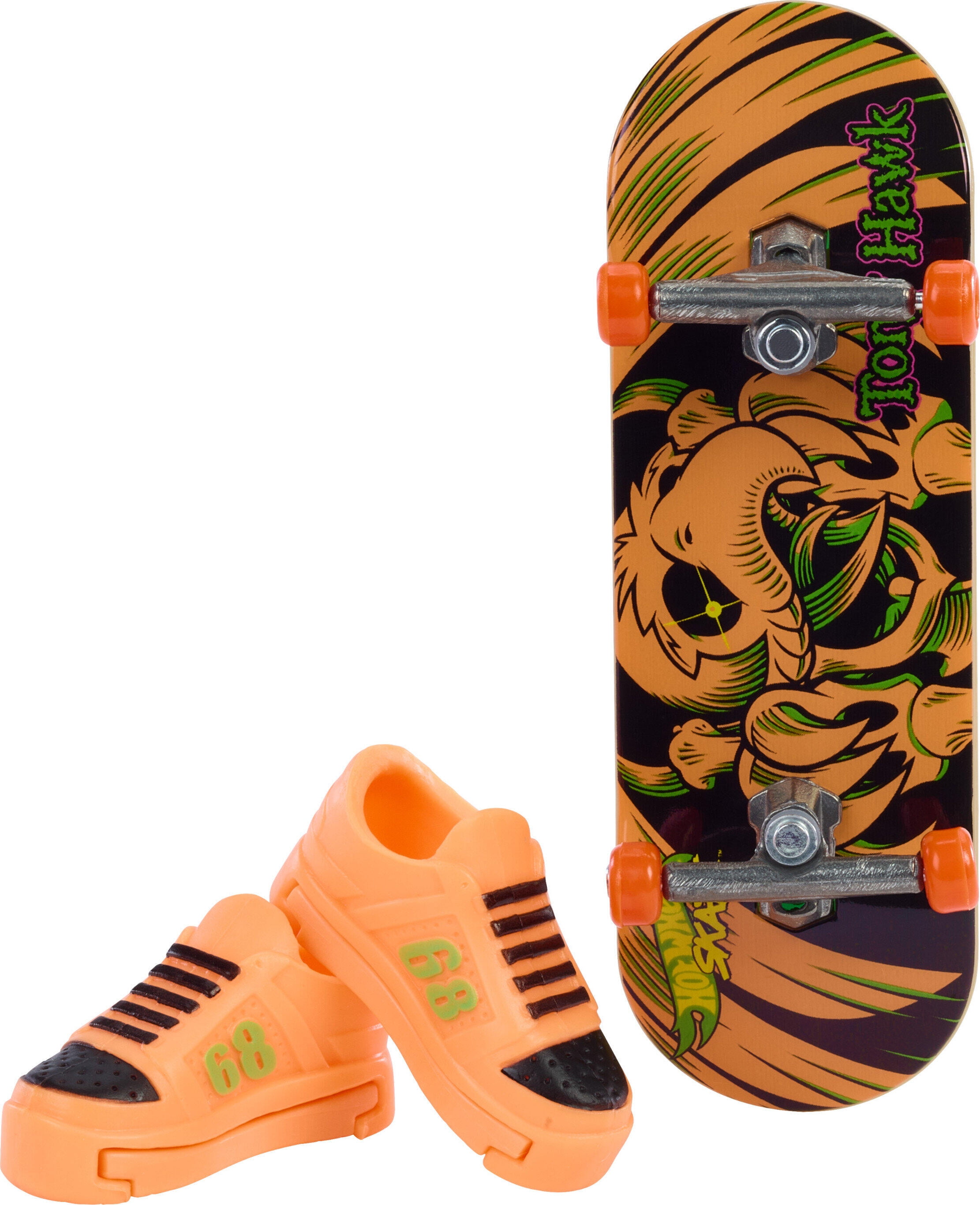 Hot Wheels Skate Neon Bones Tony Hawk Fingerboard and Removable Skate ...