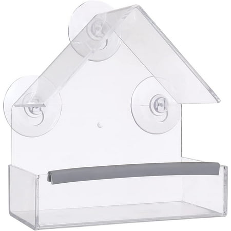 SHAR Outdoor Clear Window Mount Bird Feeders with Strong Suction Cups ...