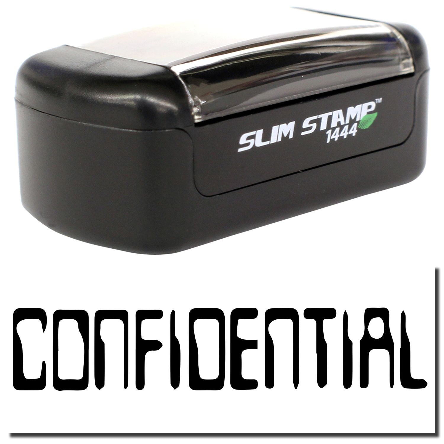 Slim Pre-Inked Barcode Confidential Stamp, Slim 1444, Ultra Slim Design ...