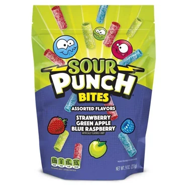 Barnett Mega Sour Raspberry Fizz Bombs, 200g Candy Pouch, Extra Sour ...