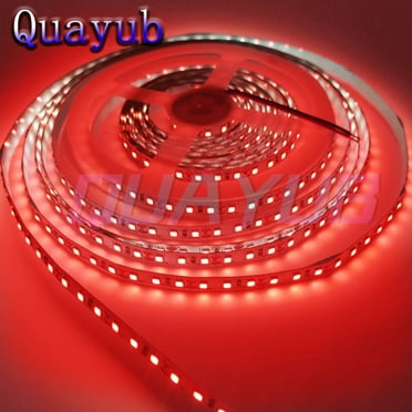 5M 300 LED Strip Lights Red 3528 SMD RGB Ribbon Tape Roll Waterproof DC ...
