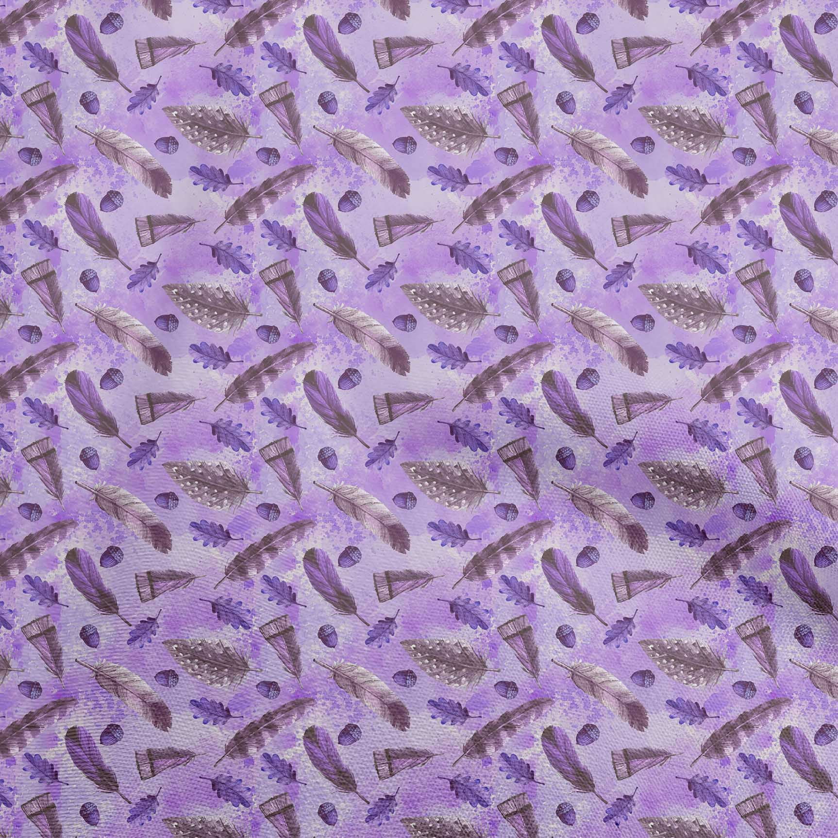 oneOone Velvet Purple Fabric Autumn Sewing Fabric By The Yard Printed ...