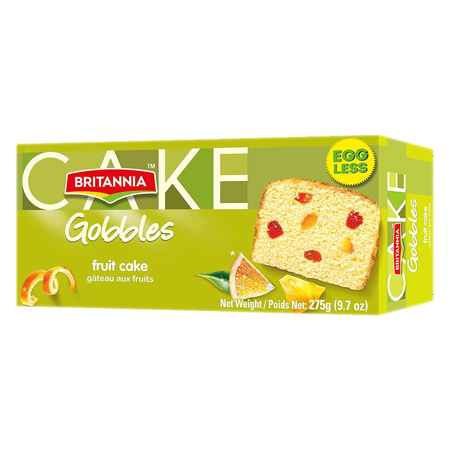 Britannia Gobbles Egg Less Fruit Cake 9.7oz (275g) - (Pack of 1 ...