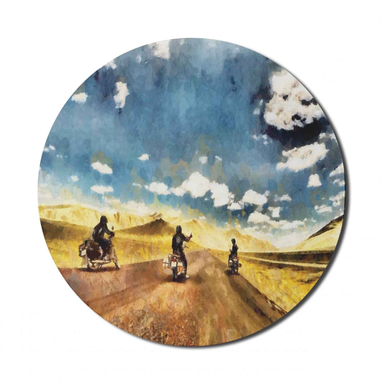 Country Mouse Pad for Computers, Group Friends Band on Motorcycles in ...