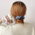 STONCEL 6 Pack Fuzzy Cute Hair Scrunchies, Colorful Large Hair Ties for ...