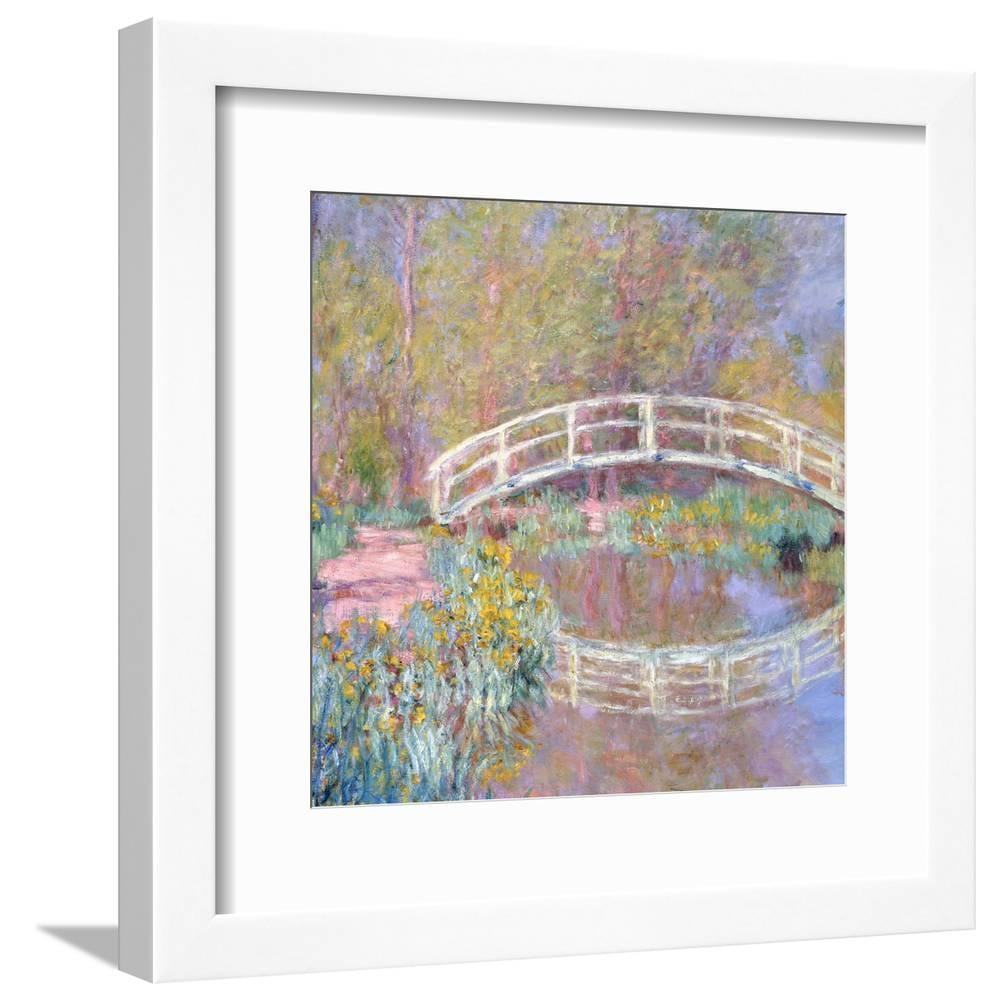 Bridge in Monet's Garden, 1895-96, Botanical Scenic Framed Art Print ...