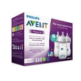 Philips Avent Natural Baby Bottle Set, 9oz, 3pk with Blue Elephant ...