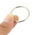 Metal Notebook Loose Leaf Binder Locking Ring Silver Tone 26mm Inner ...