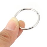 Metal Notebook Loose Leaf Binder Locking Ring Silver Tone 26mm Inner ...