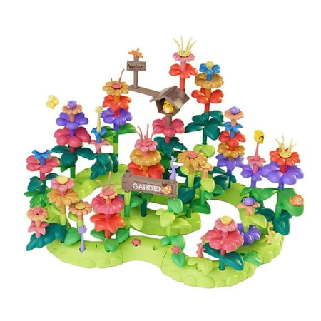 Flower Stacking Game Gardening Pretend Play Set DIY Stem Flower ...