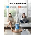 Pelonis Warm and Cool Mist Humidifiers for Bedroom Large Room Home and ...