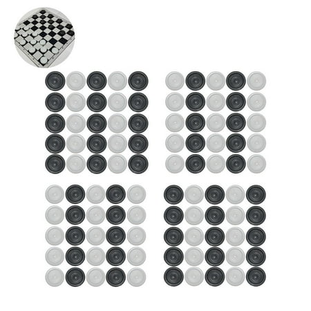 4 Sets/128pcs Checkers Traditional Board Game Checkers Indoor Checker ...