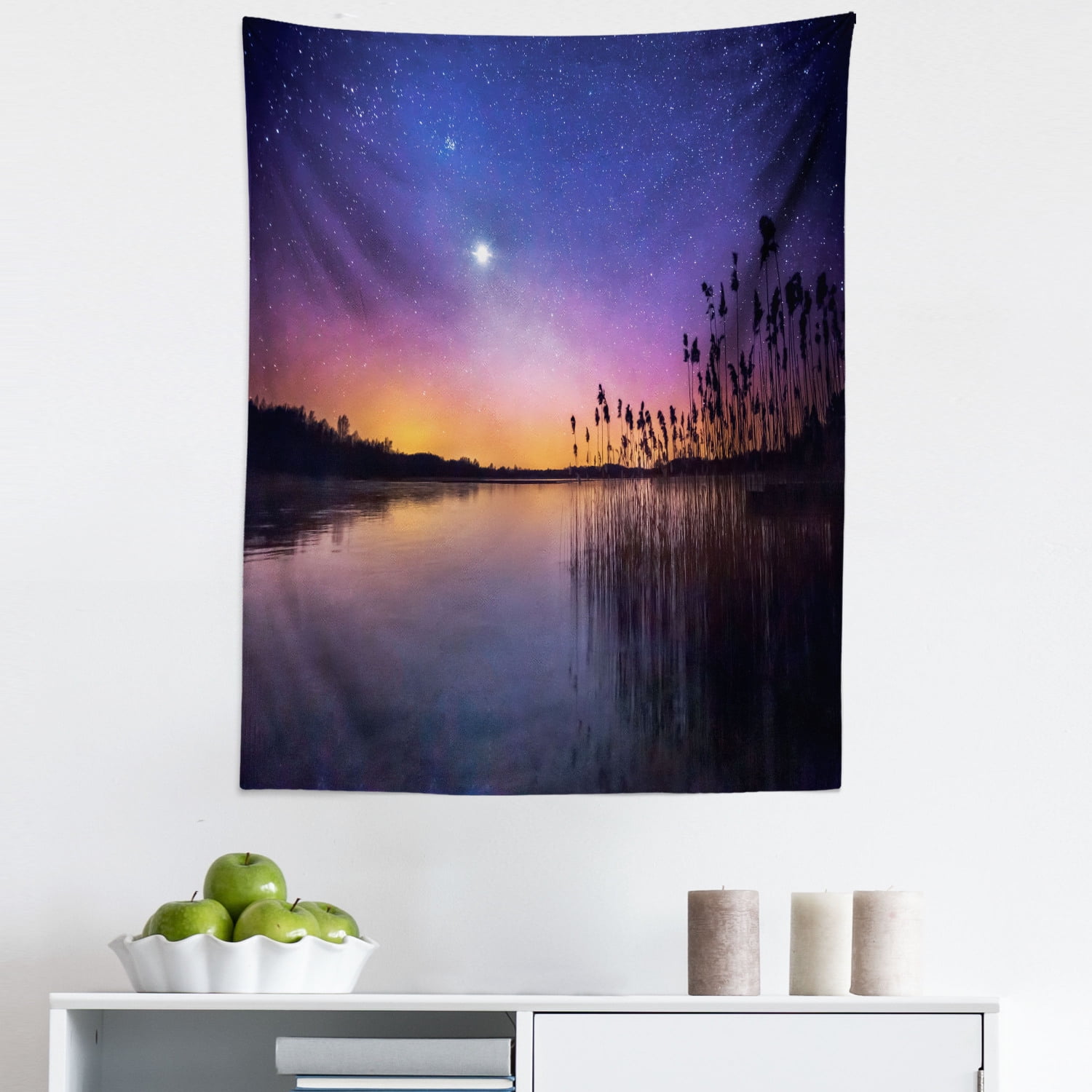 Starry Sky Tapestry, Ombre Colored Night of Milky Way Deep Ombre ...