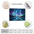 AIOE "Northern Lights Over Mountain Lake" Aurora Borealis Wall Art ...