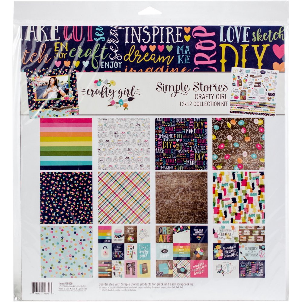 Simple Stories Collection Kit 12"X12"-Crafty Girl - Walmart.com ...