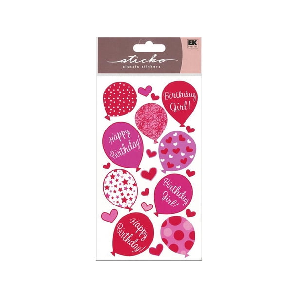 Sticko Birthday Girl Stickers, 20 Piece - Walmart.com