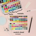 Grabie 100 Colors Watercolor Set with Brushes & Pencil, Art Supplies ...