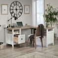 Sauder August Hill L-Shaped Home Office Desk, Soft White Finish ...