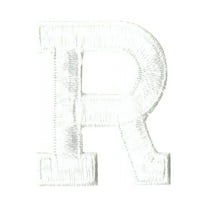 Alphabet Letter - R - Color White - 2" Block Style - Iron On ...