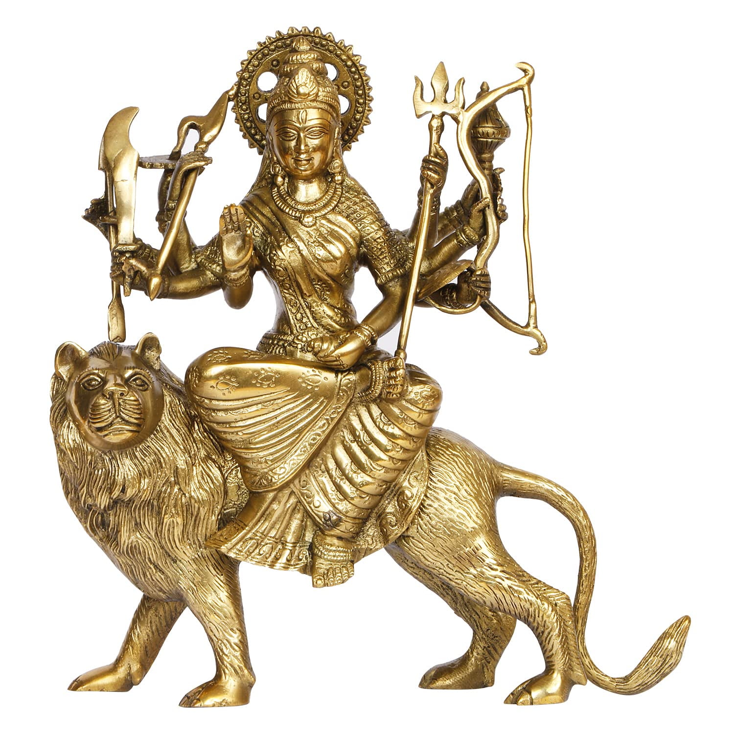 Click here for King Brass Idols Sherawali Mata Devi  Goddess Sitt... prices