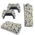 Blue Birds And Leaves Console Skin Bundle for PS5 Pro Slim Disc ...