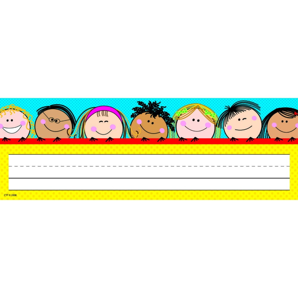 Creative Teaching Press Smiling Stick Kids Name Plates - Walmart.com
