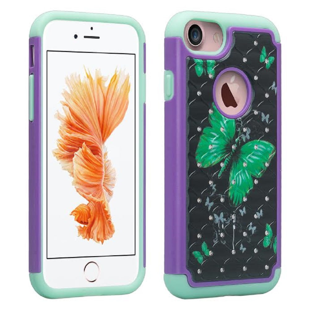 SOGA Cover Compatible for iPhone 8 Case, iPhone 7 Case, [Jewel Gem ...