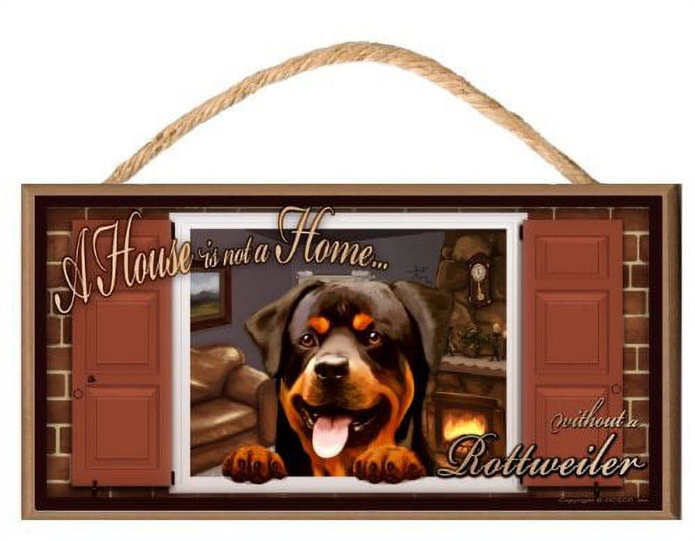 Rottweiler "Paws on the Windowsill" A House is Not a Home Dog Sign ...