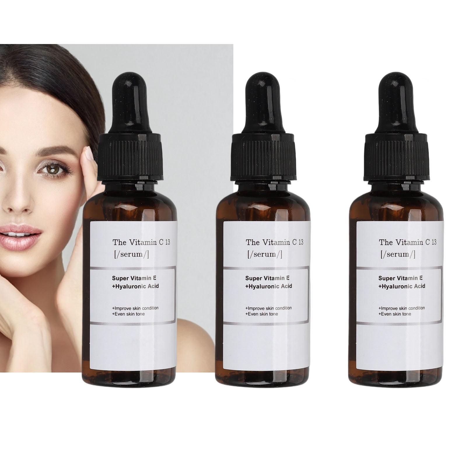 Suero Hidratante Facial, Suero Facial De Vitamina C 30 Ml Iluminador 3 Piezas Para La Cara ...