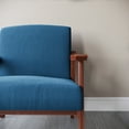 Belleze Accent Chiarmodern Contemporary Armchair - Navy Blue, Linen ...