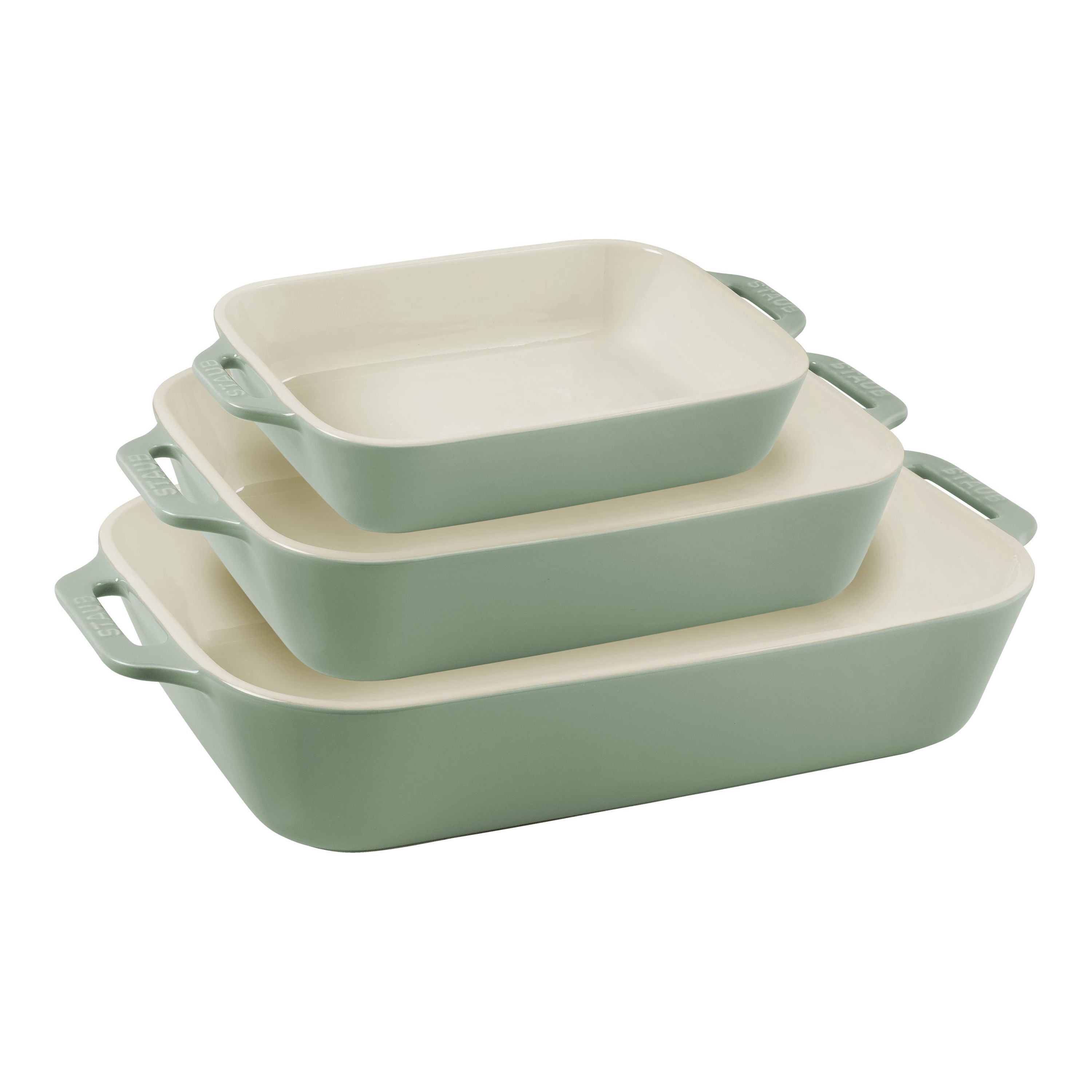STAUB Ceramique Rectangular Baking Dish Set Eucalyptus 3 Piece - Walmart.ca