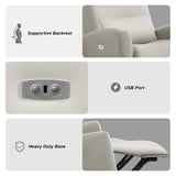 AMZFUN Modern Power Swivel Glider Recliner Chair - USB Port, Rocking ...