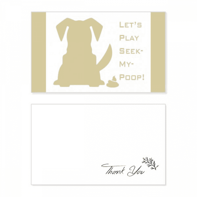 playful en retriever plays poop thank you card birthday paper greeting ...