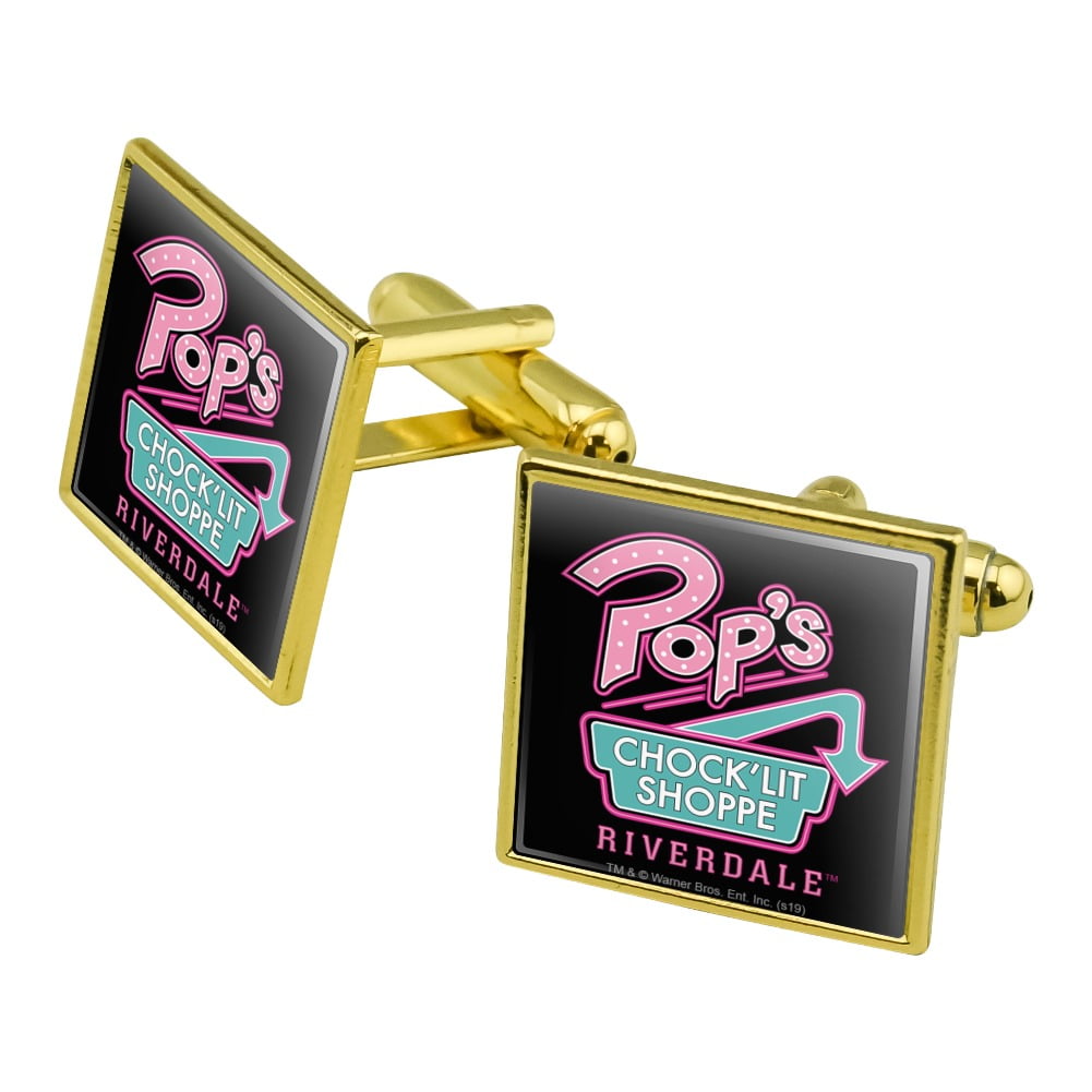 Riverdale Pops Chock'lit Shoppe Square Cufflink Set - Silver or Gold ...