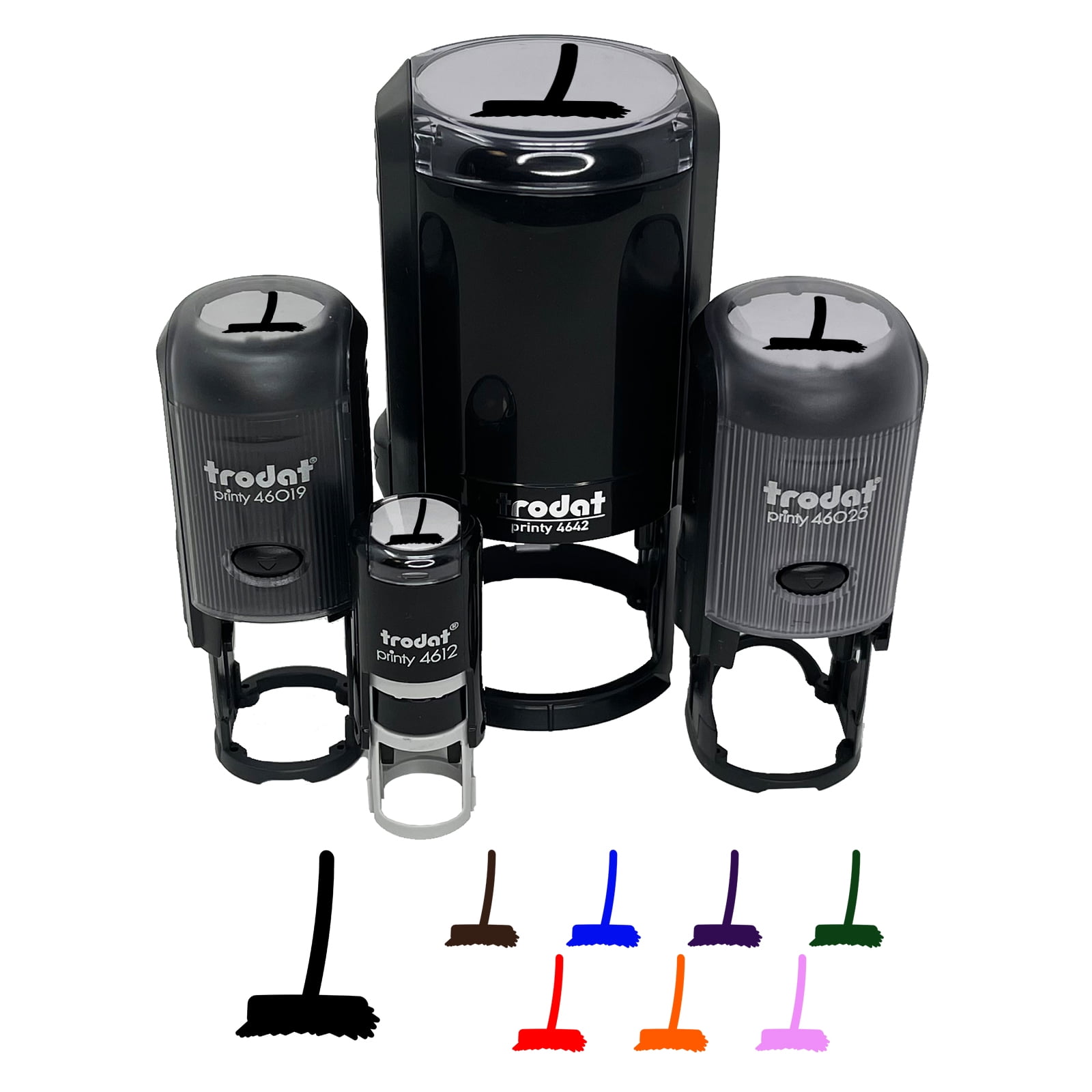 Push Broom Cleaning Self-Inking Rubber Stamp Ink Stamper - Lime Green ...