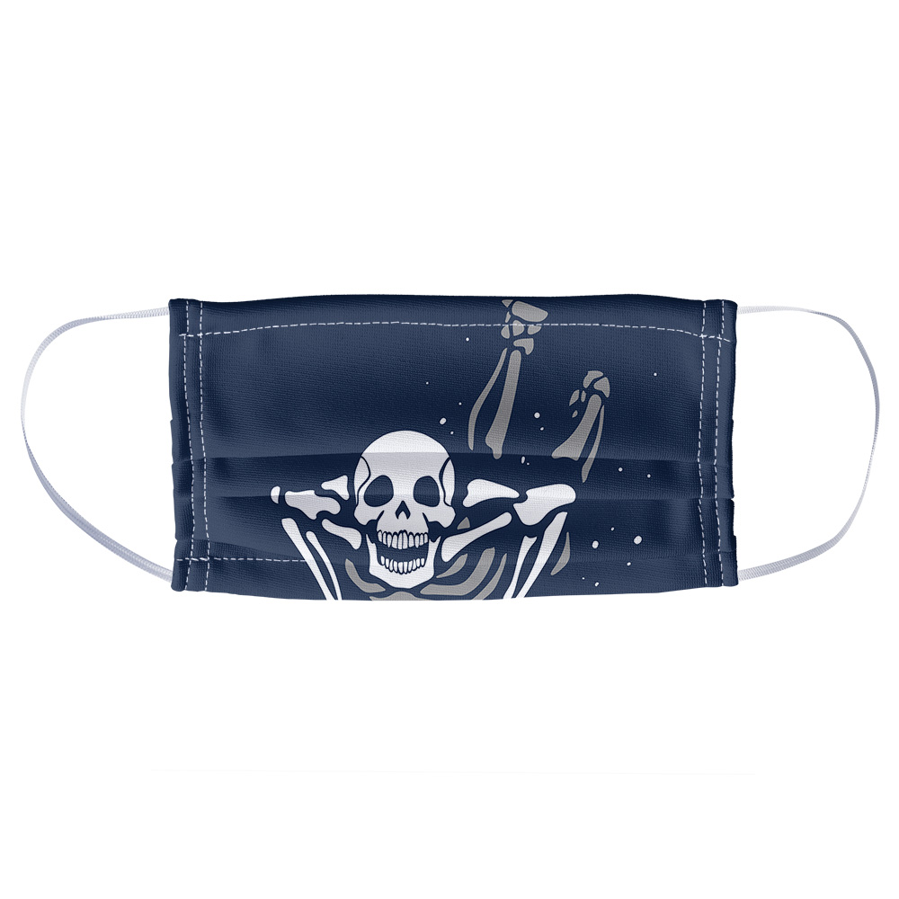 Skeleton Sledding Cresta Sled Sport 1-Ply Reusable Face Mask Covering ...