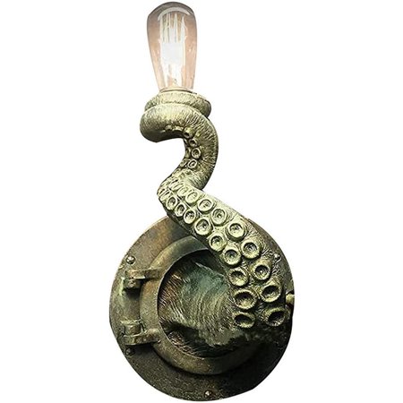 Retro Octopus Light Electric Resin Wall Lamps Tentacle Bulb Retro ...