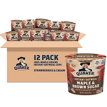 Quaker Instant Oatmeal Express Cups, Apples & Cinnamon, 1.51 Ounce ...