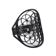 Flower of Life Black Ring 316L Stainless Steel Spiritual Sacred ...