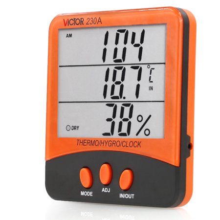 Indoor and outdoor temperature and humidity tester with clock function ...