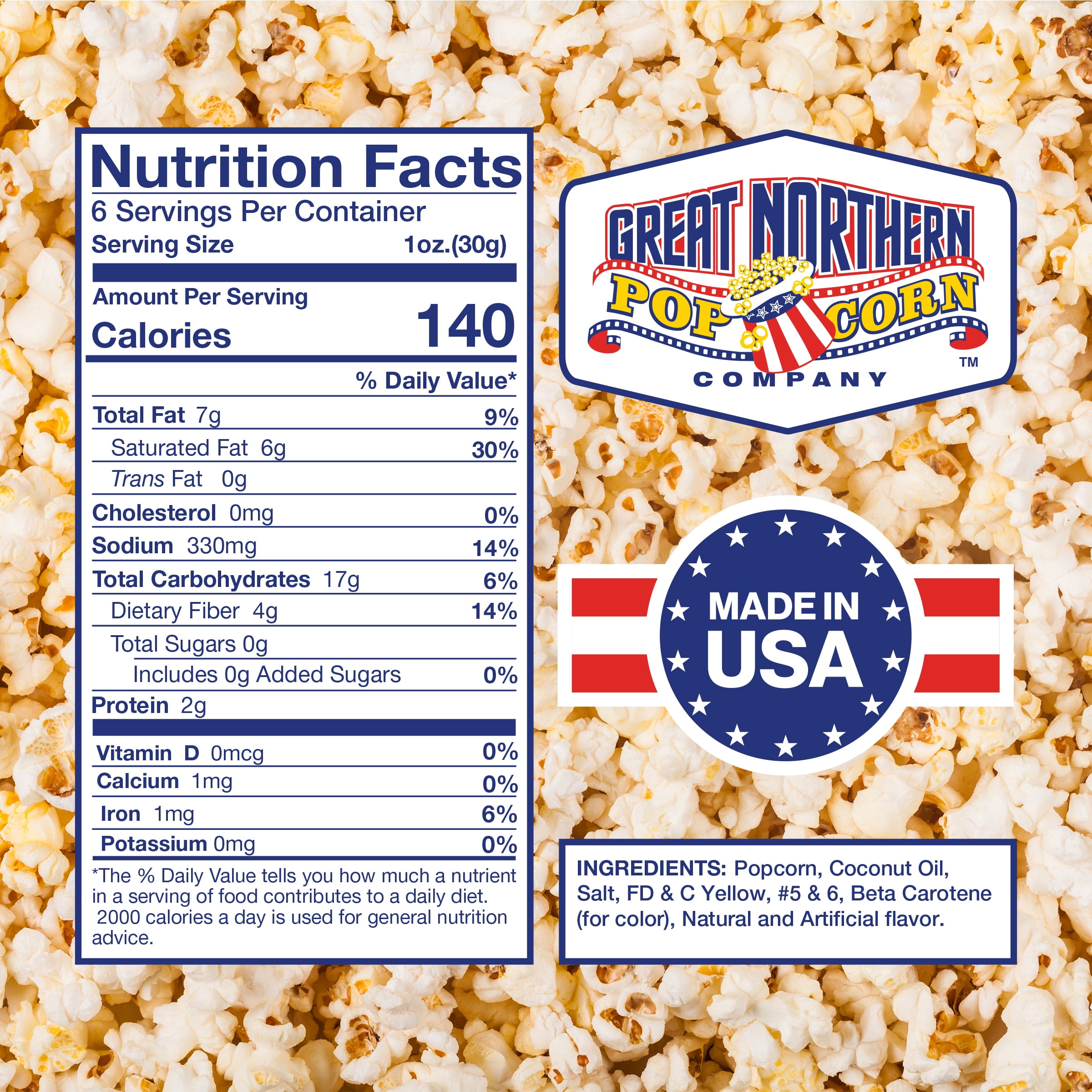 Great Northern Popcorn Case of 12 Pre-Measured 6Oz Gourmet Popcorn ...