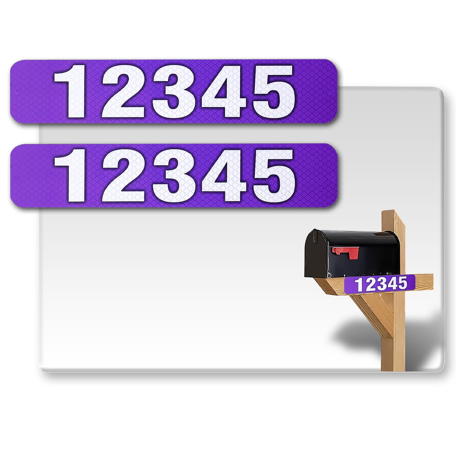 2 Pack Customized Horizontal 911 Mailbox Address Numbers Stickers ...